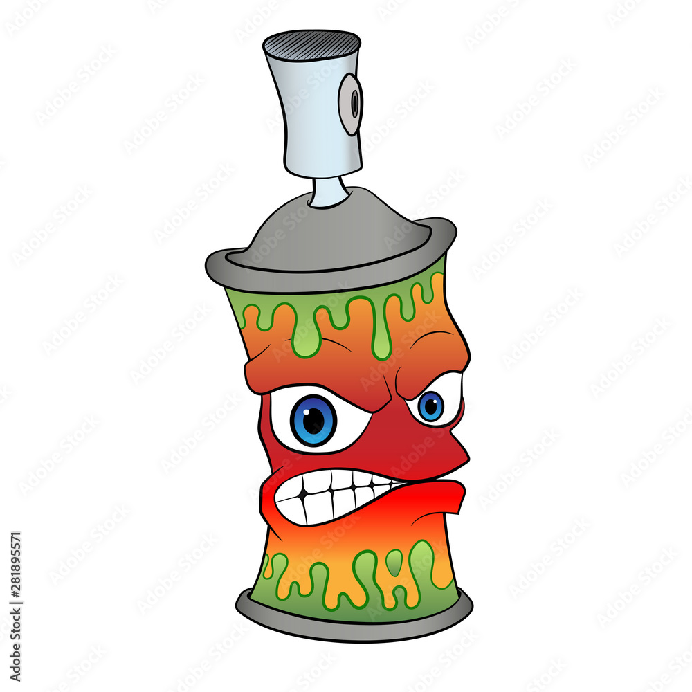 Graffiti Spray Can Cartoon