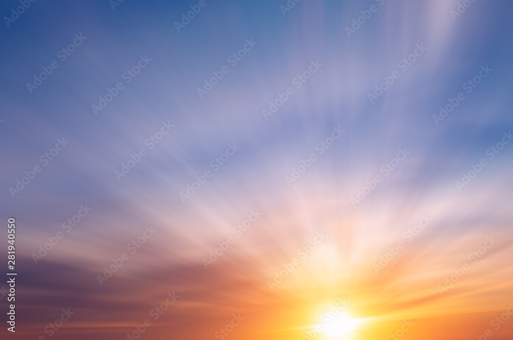 Abstract Sunset sky, clouds illuminated by the sun. Stock Photo | Adobe ...