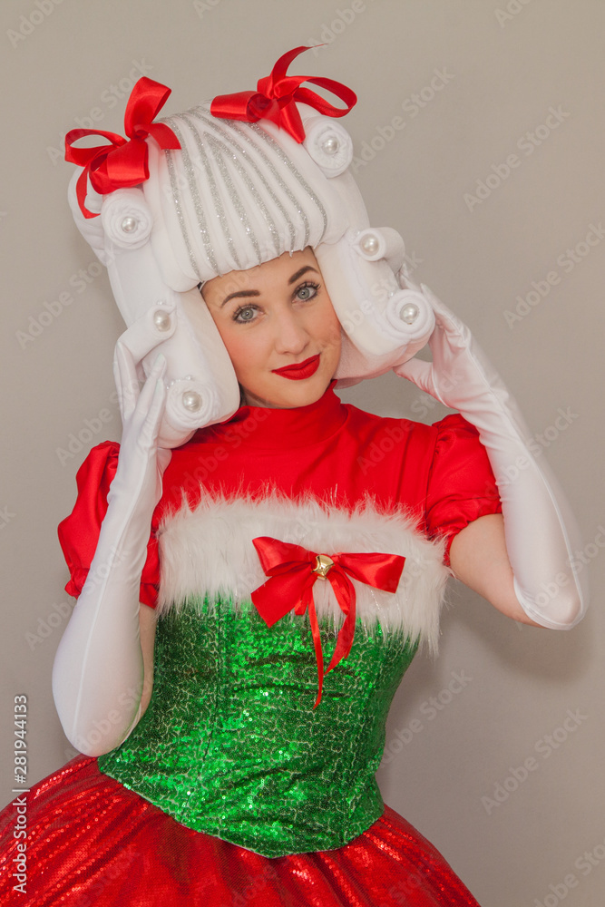 girl in the costume of the doll lol. Presenter for a children's holiday ...