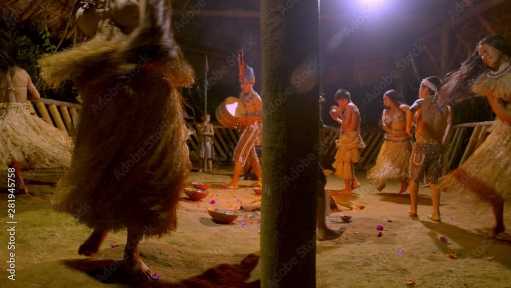Aboriginal Culture And Art Performing Around Fire Of Playing Musical ...