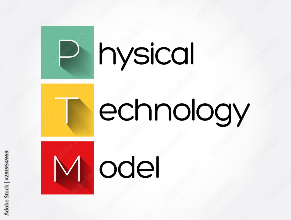 PTM - Physical Technology Model acronym, concept background Stock ...