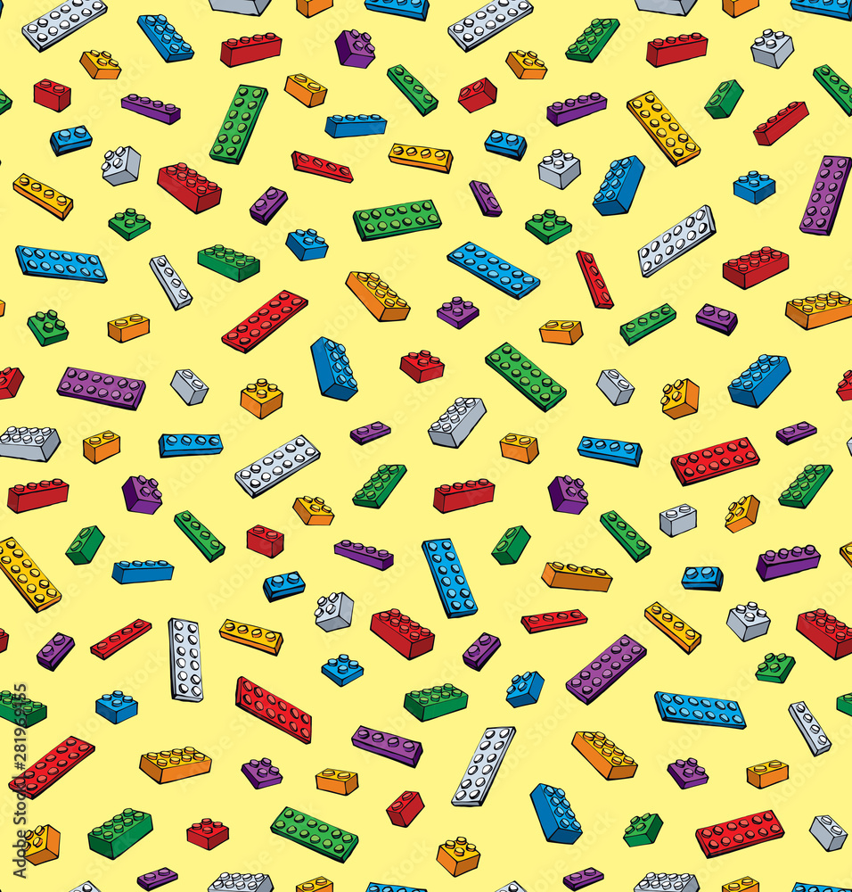 Lego pattern. Vector drawing Stock Vector | Adobe Stock