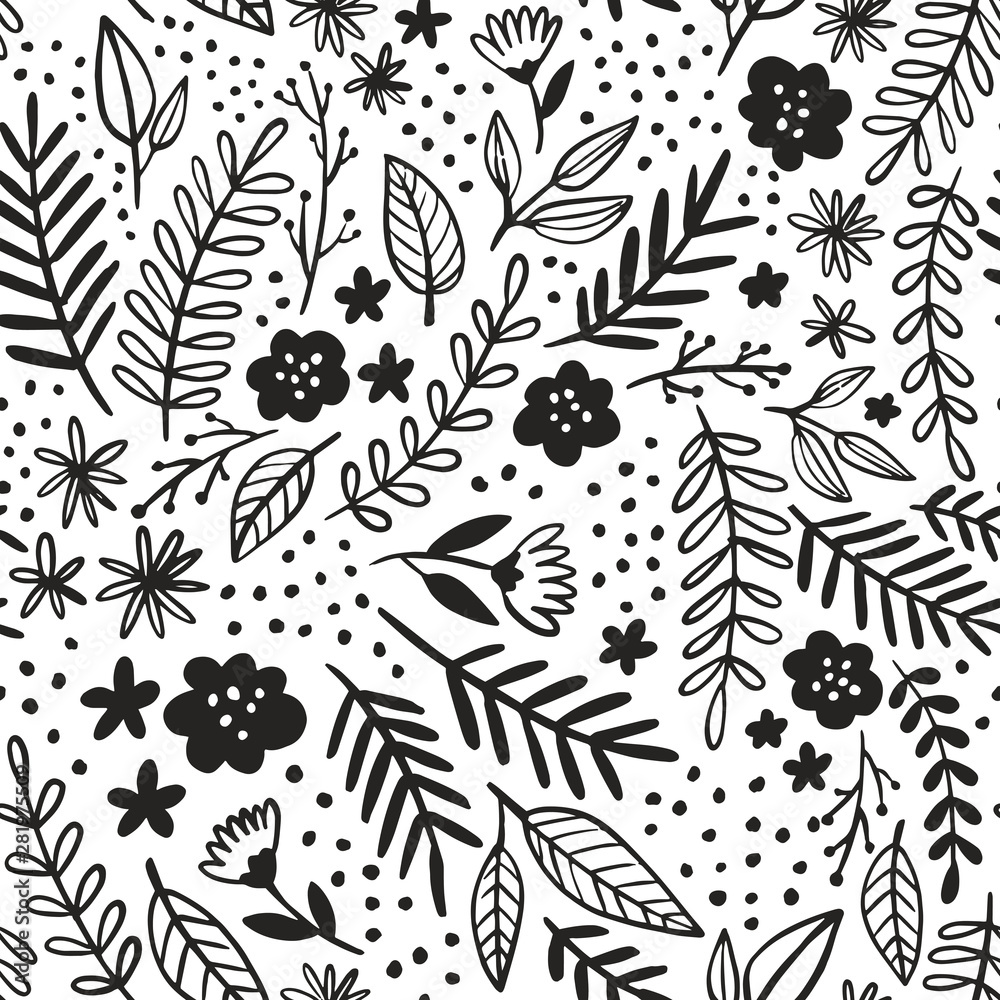 Modern Floral Pattern Vector