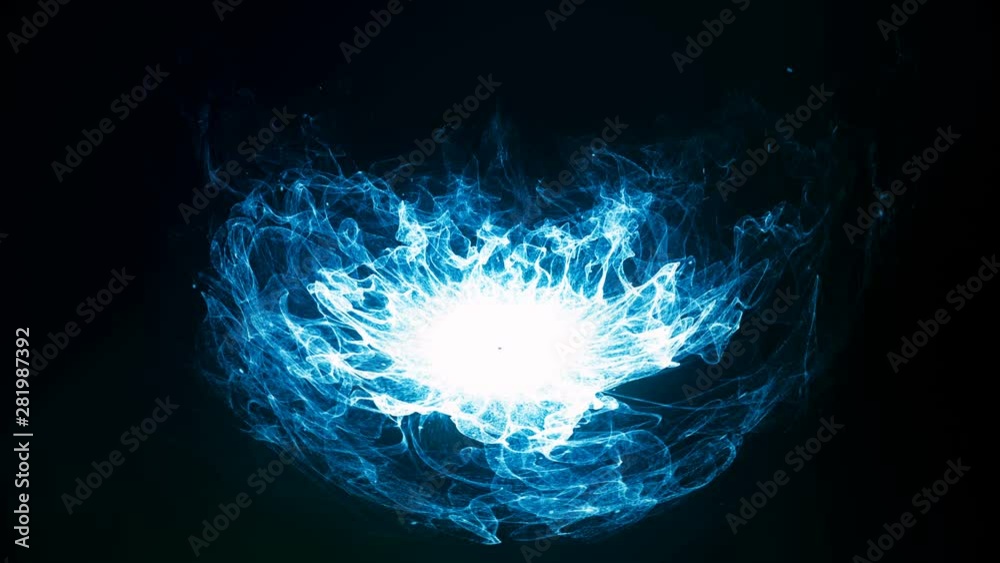 Abstract isolated enegry wave particle blast. Motion background 3D ...