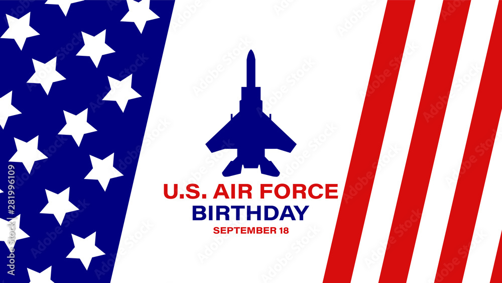 US Air Force Birthday. September 18. Poster, Template, Card, Banner ...