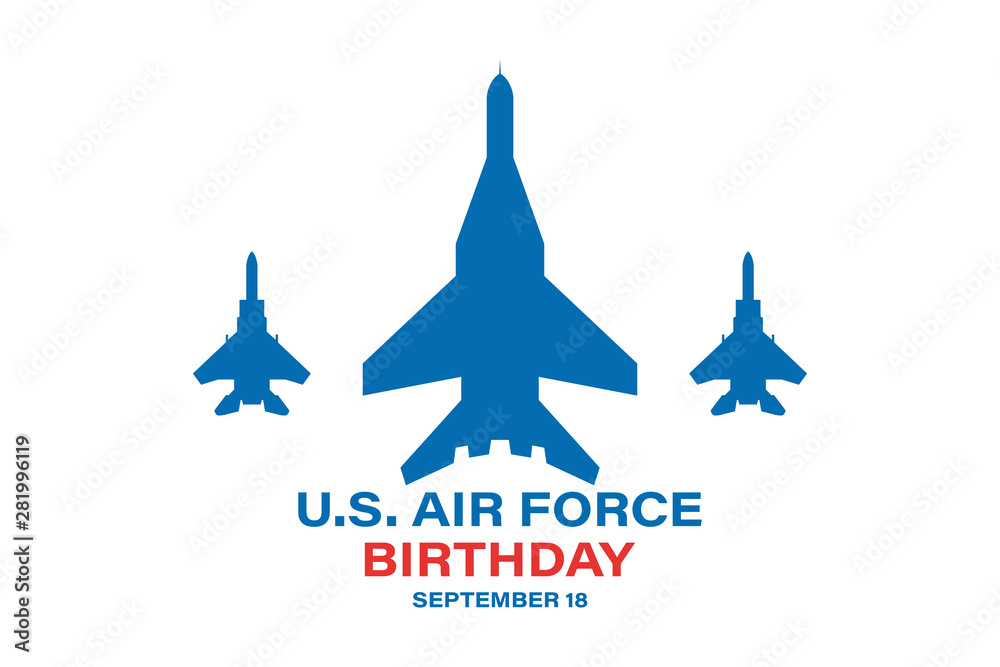 US Air Force Birthday. September 18. Poster, Template, Card, Banner ...
