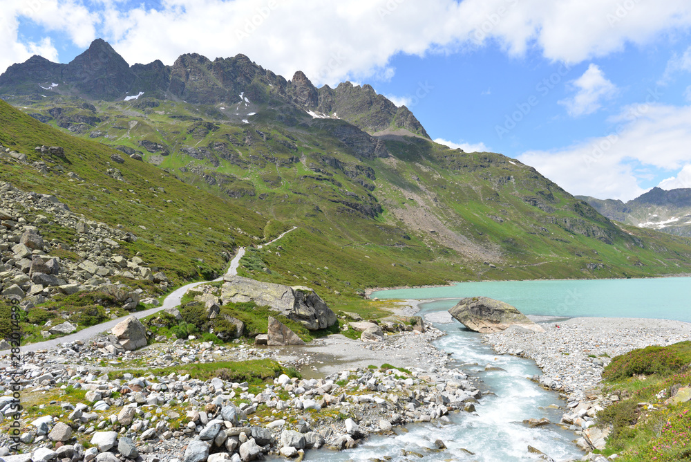 Silvretta-Stausee in Vorarlberg-Österreich Stock Photo | Adobe Stock