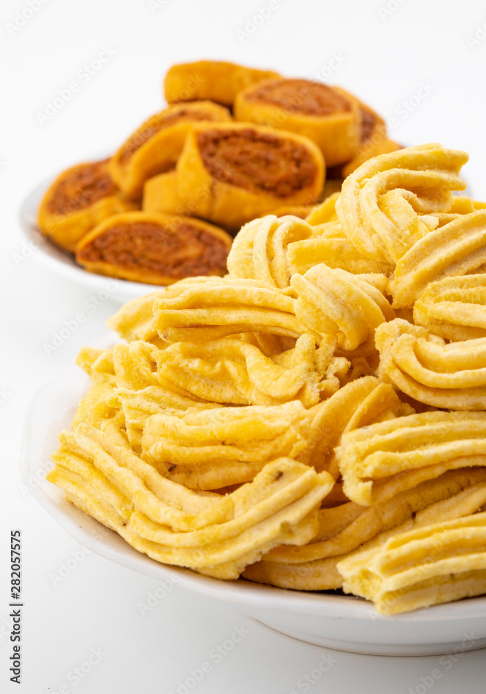 Indian Traditional Spicy Snack Ghatiya With Bhakarwadi Also Know as ...