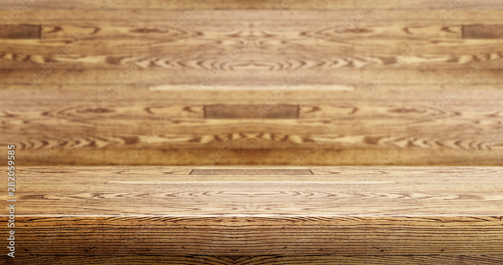wooden texture table product display background.3d perspective studio ...