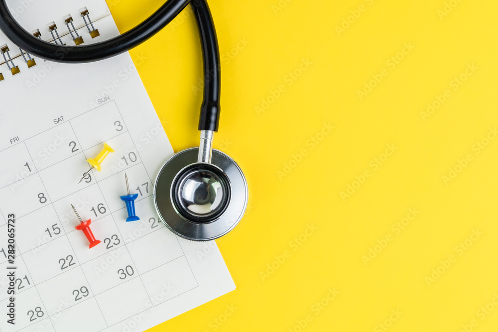 Medical and health care calendar, reminder, schedule or appointment ...