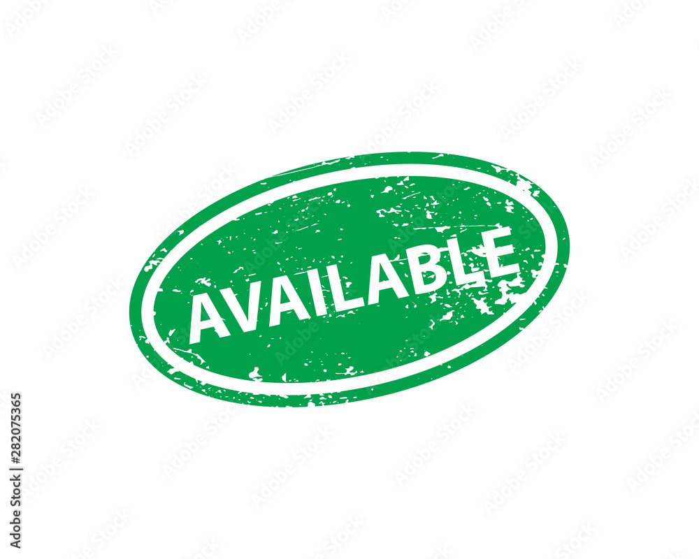 Available sign sticker. Stamp vector texture. Stock Vector | Adobe Stock