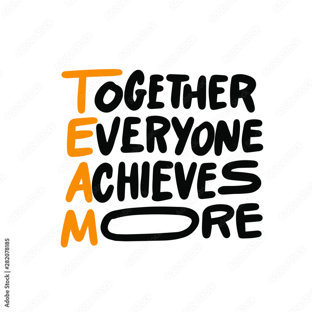 Team typography poster. Vector Typography Banner Design Concept Stock ...