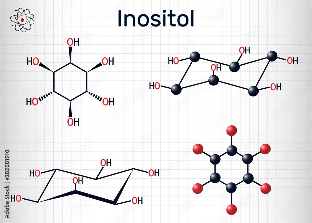 Inositol, myo-inositol, vitamin-like essential nutrien molecule ...