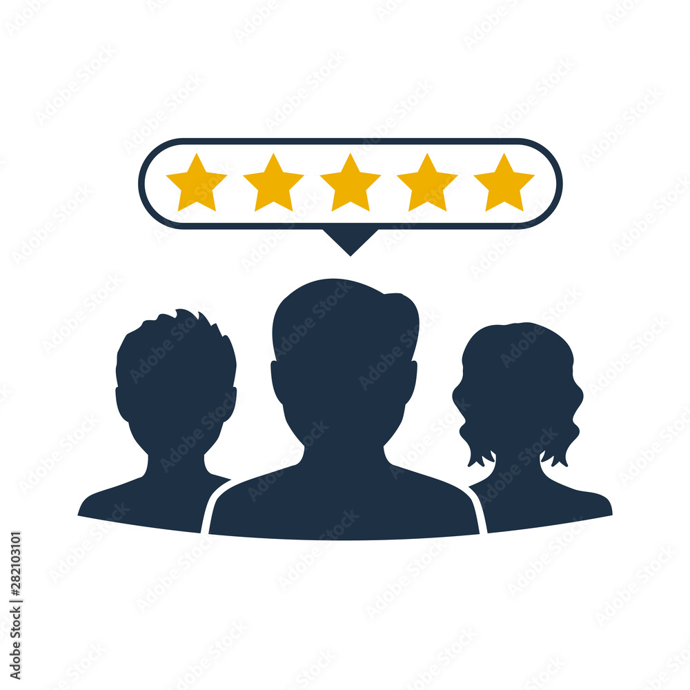 Five stars, rating signs, customer reviews – vector for stock Stock ...
