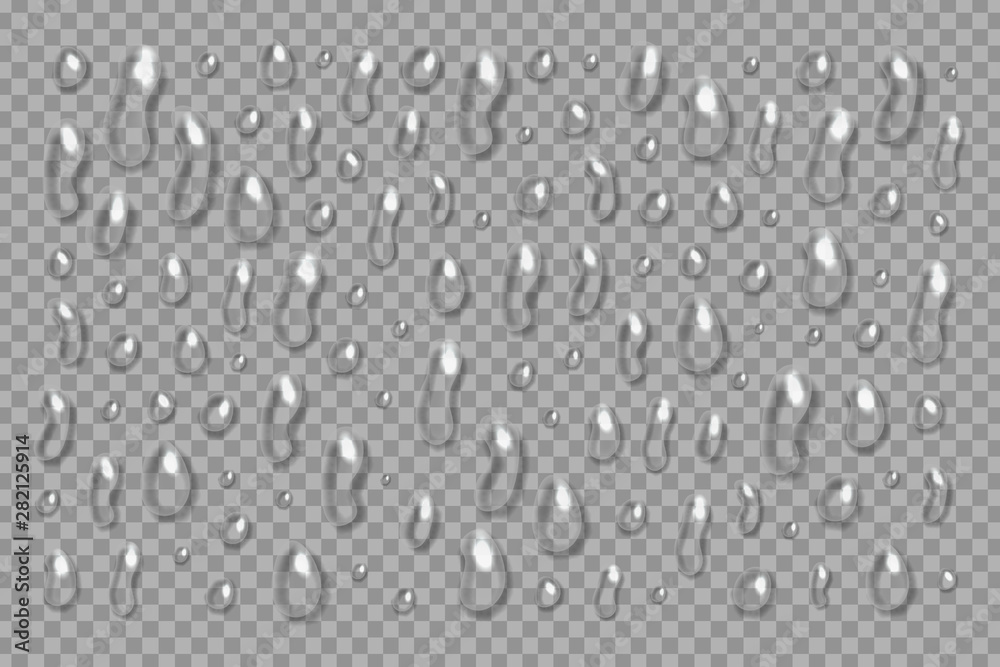 Vector set of realistic isolated water droplets for template decoration ...