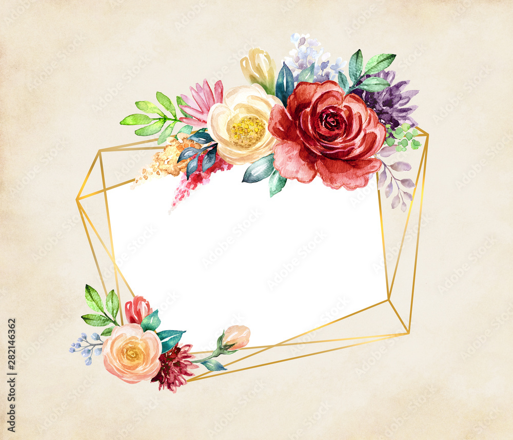 Red And White Roses Frame