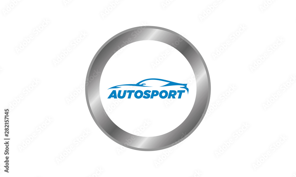 Car inside the ring logo Stock Vector | Adobe Stock