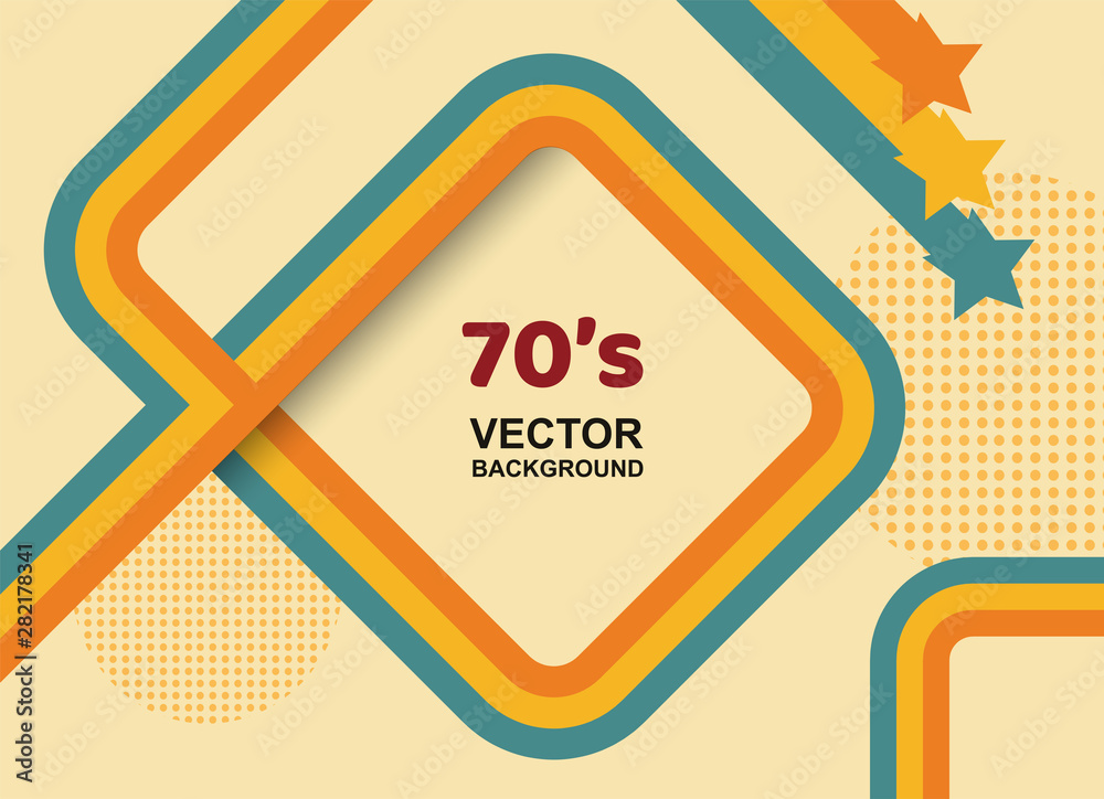 Abstract. 70s background, Vintage retro. vector. Stock Vector | Adobe Stock