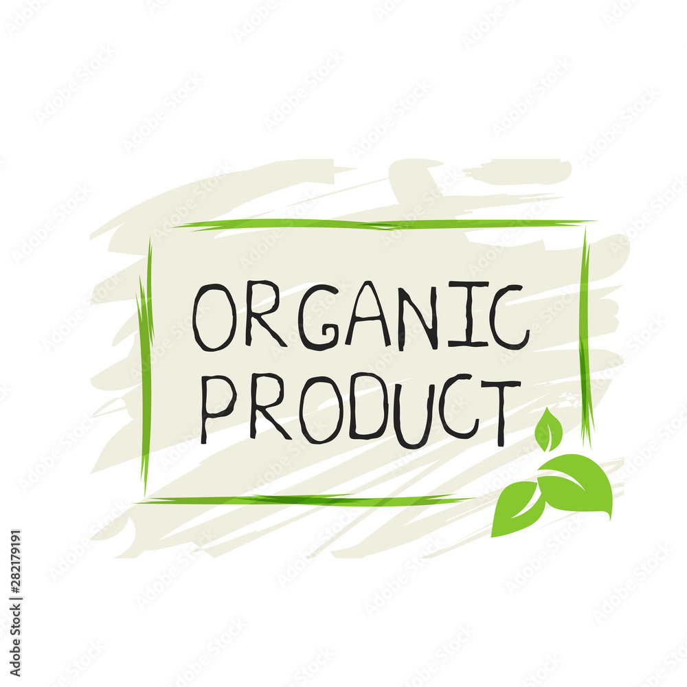 Organic product label and high quality product badges. Bio Pure healthy ...