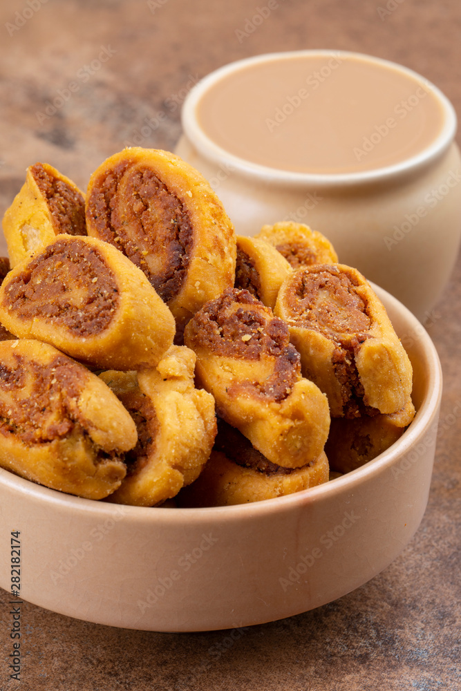 Indian Traditional Spicy Snack Bhakarwadi Also Know as Bakarwadi ...