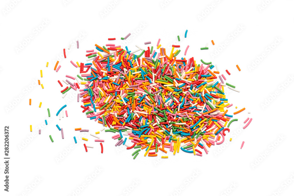 Sugar Sprinkles or Candy Sprinkles isolated on white background Stock ...