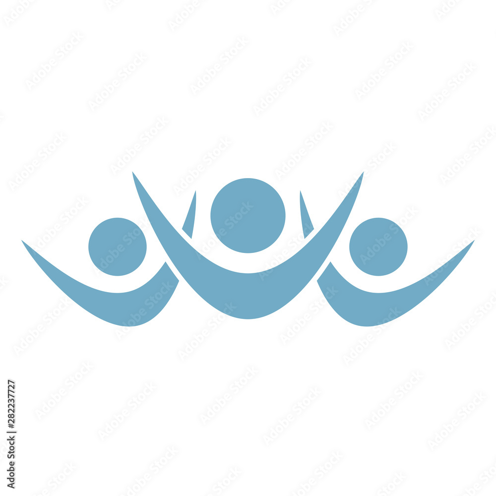 People icon logo design isolated on the white background Stock Vector ...