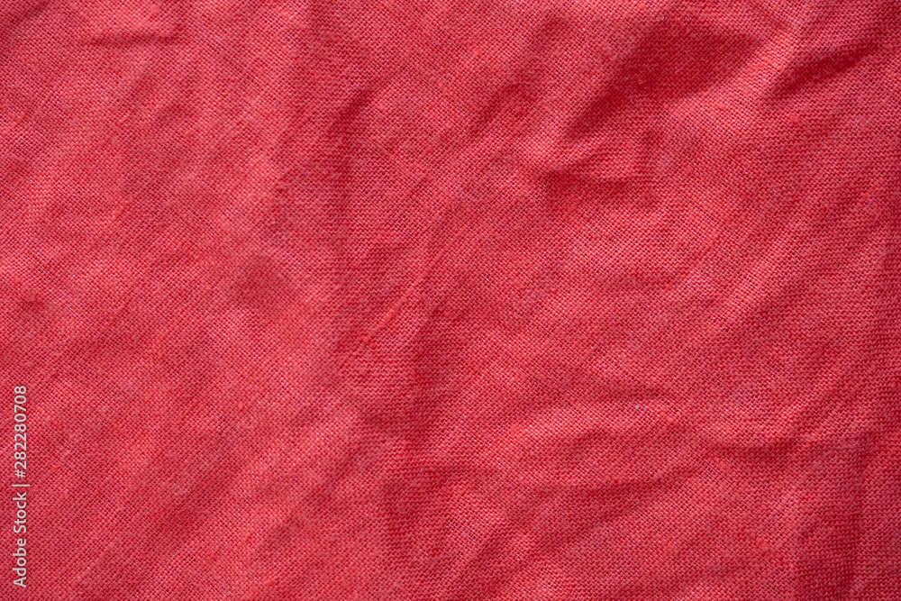 Red linen shirt fabric texture background Stock Photo | Adobe Stock