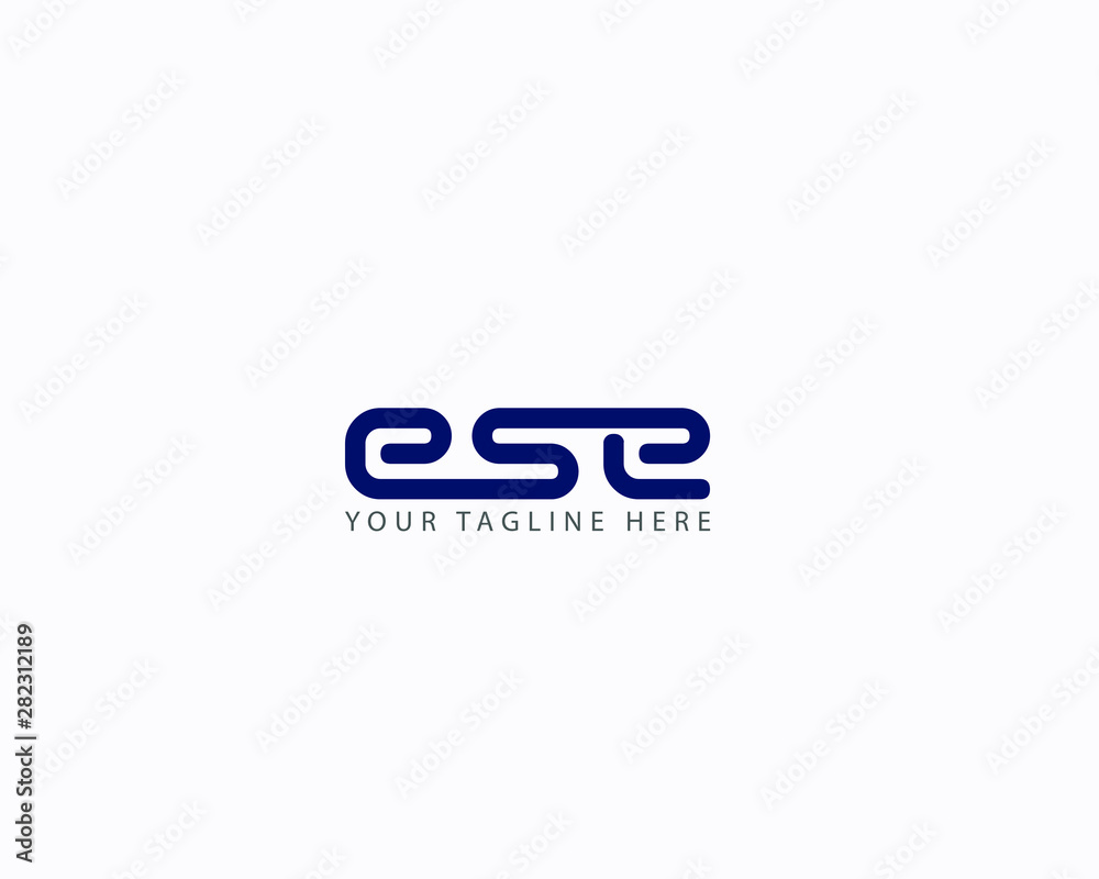 Abstract simple initial letter ESE logo design Stock Vector | Adobe Stock