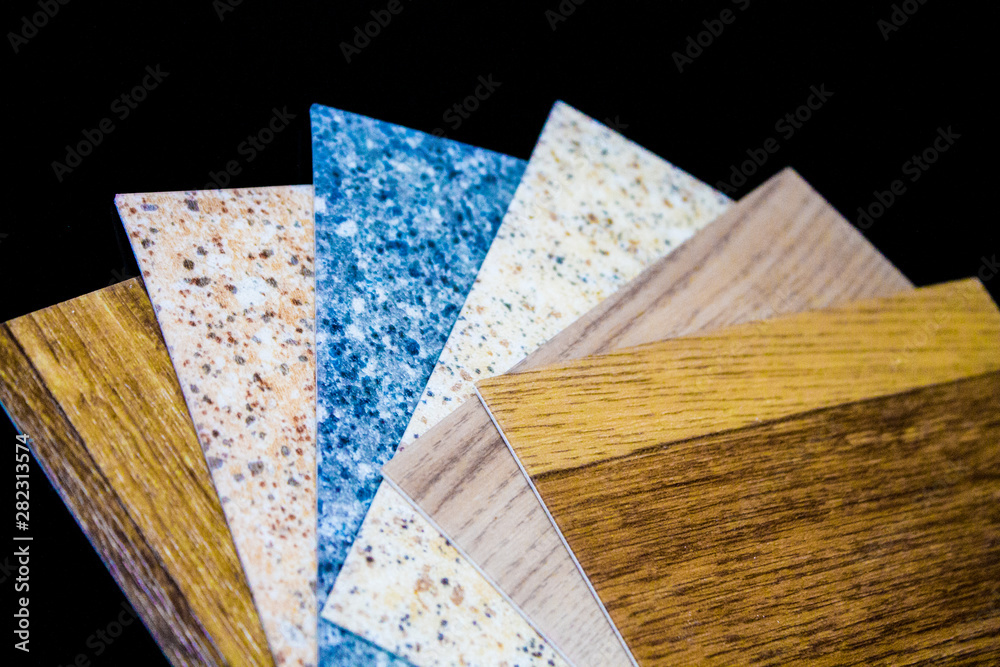 Samples of office linoleum on an isolated background Stock Photo ...