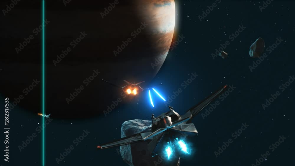 Making Of Space Shooter 3D Video Game With Interface. Single Layer ...