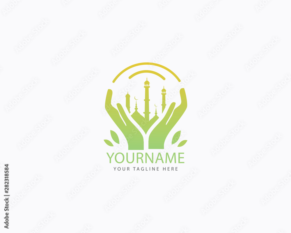 Vector illustration Islamic charity logo design Stock Vector | Adobe Stock
