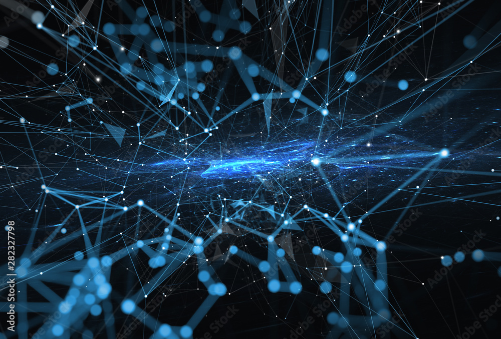 Abstract internet connection network background with motion effects ...