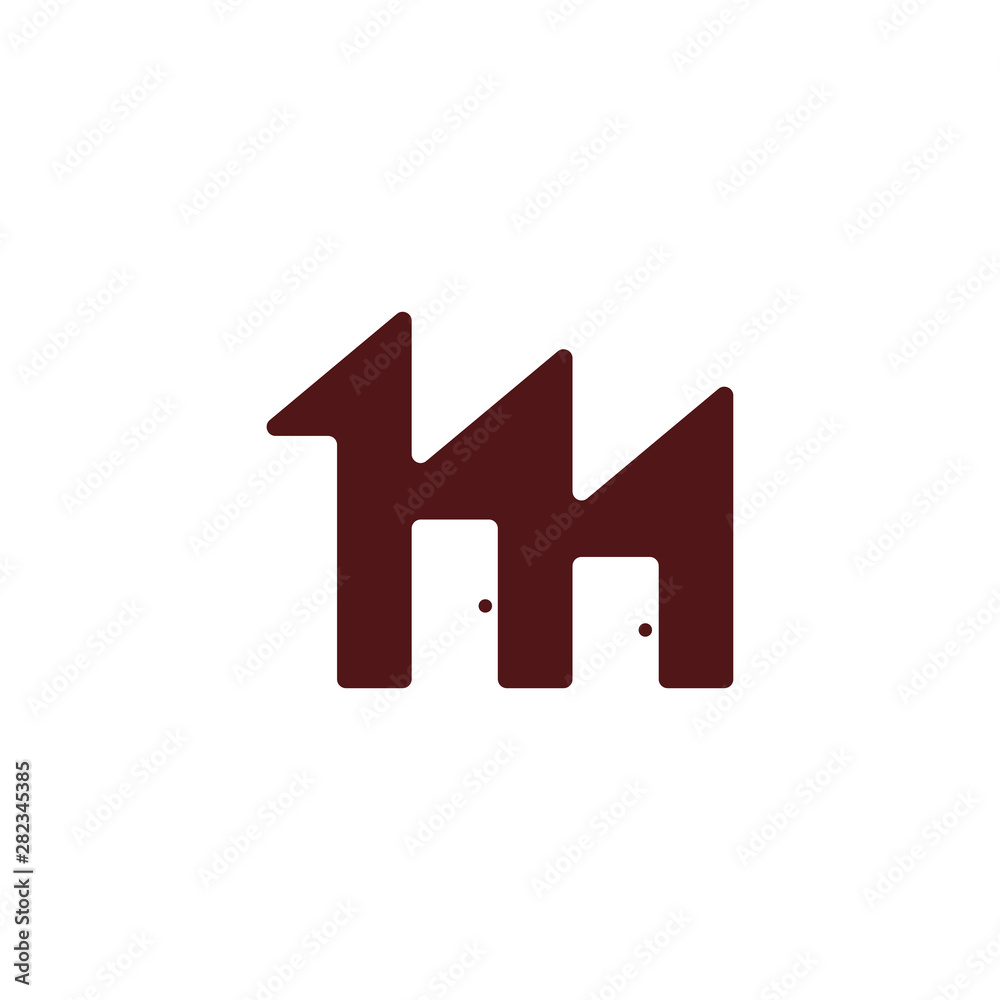 letter m home factory design logo vector Stock Vector | Adobe Stock