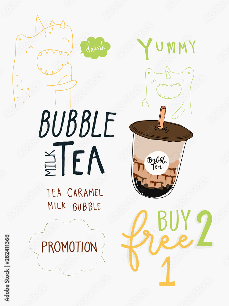 Bubble tea Special Promotions design, Pearl milk tea , Yummy drinks ...