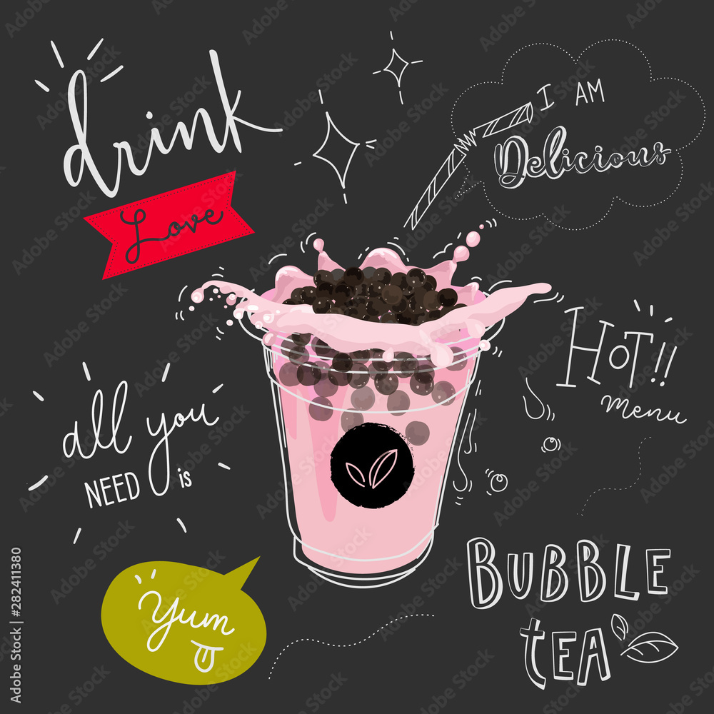 Bubble tea Special Promotions design, Pearl milk tea , Yummy drinks ...