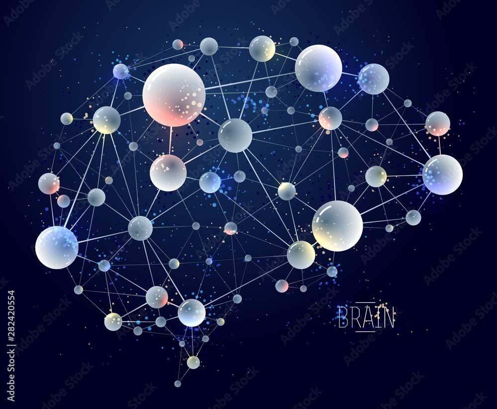Molecules vector illustration, science chemistry and physics theme ...