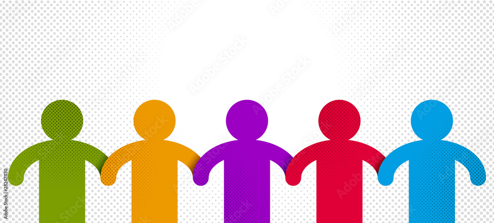 Worldwide people global society concept, different races solidarity, we ...