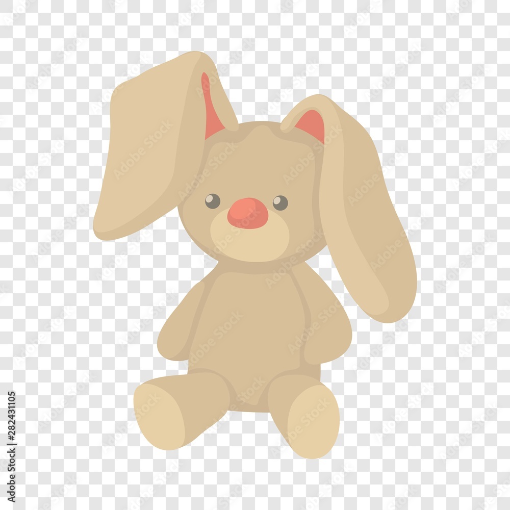 Plush toy bunny icon. Cartoon illustration of plush toy bunny vector ...