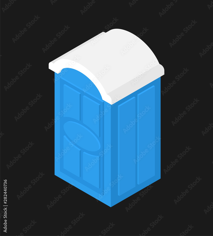 Portable toilet isolated. WC Street palstic vector illustration Stock ...