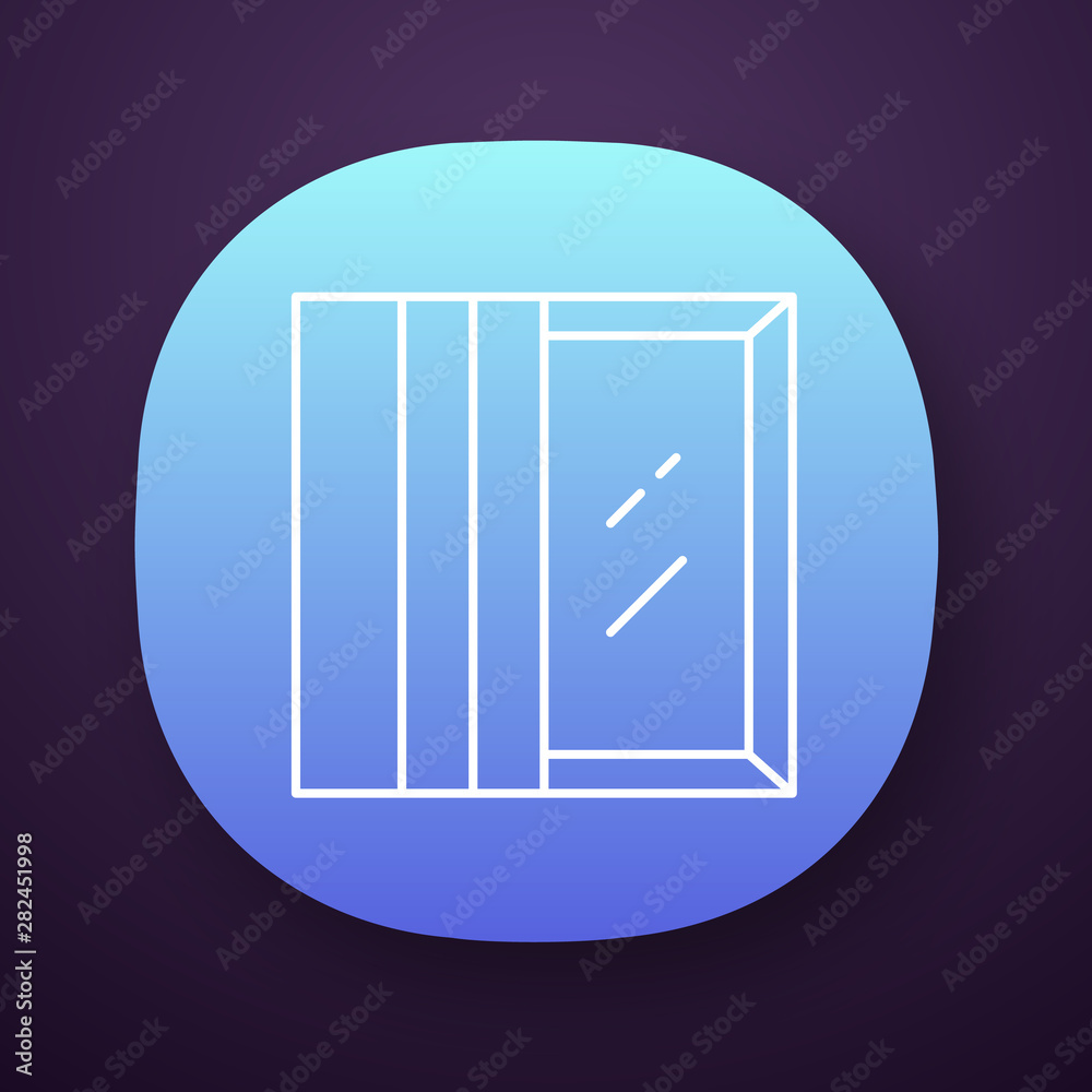 Panel tracks app icon. Vertical window coverings. Fabric panels. Office ...