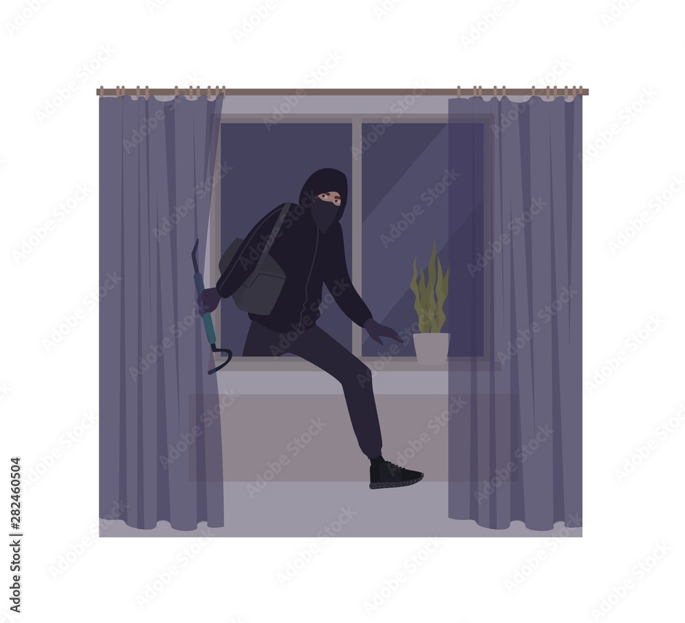 House Break In Cartoon