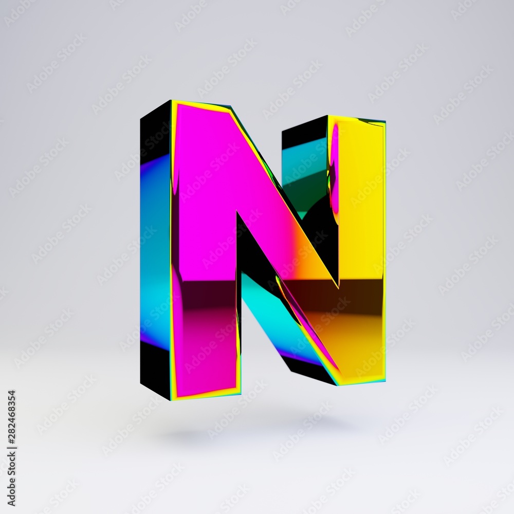3d Letter N