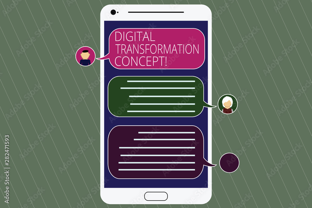 Handwriting text Digital Transformation Concept. Concept meaning Going ...