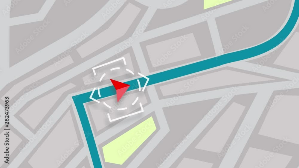 Map city gps location.Pulsating Point on Navigator Map. Navigator Map ...