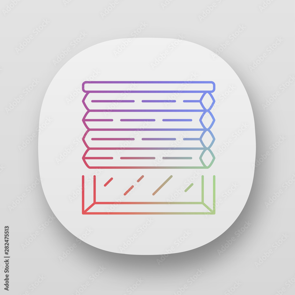 Cellular shades app icon. Window blinds. Room darkening motorized ...
