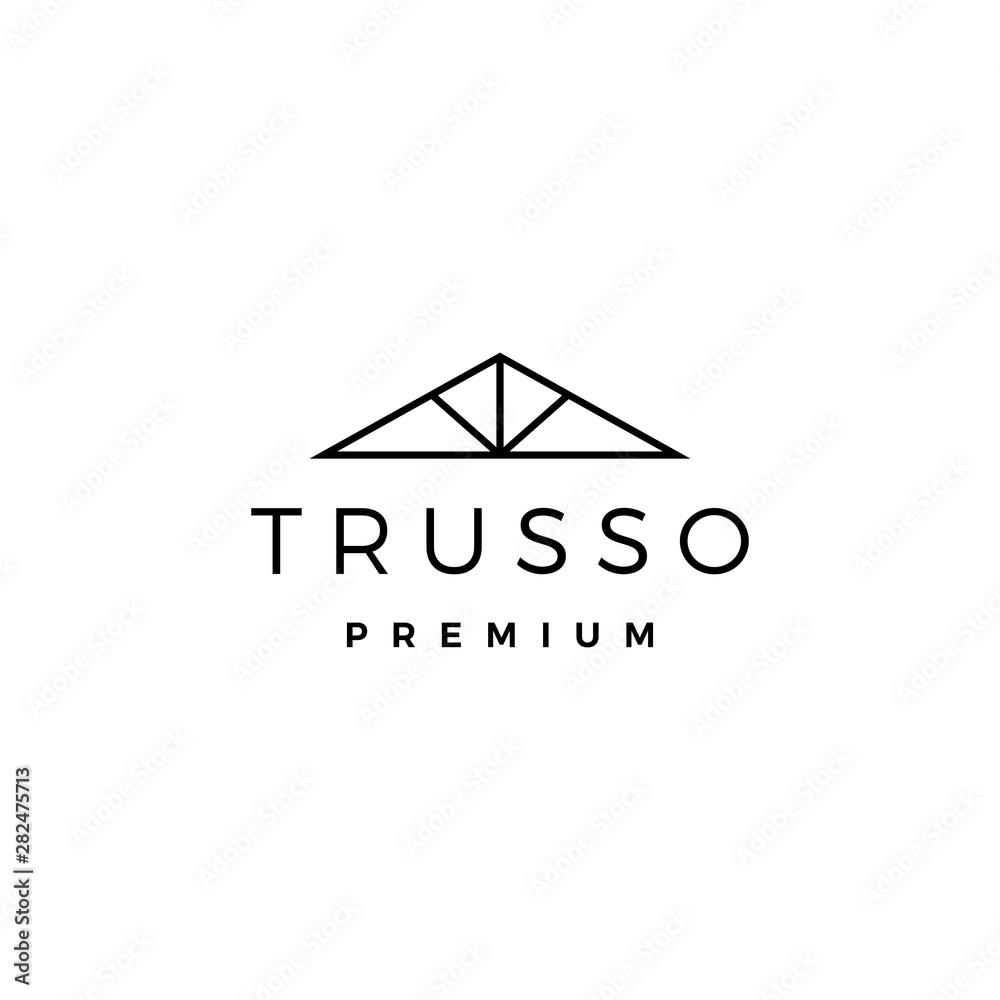 truss roof logo vector icon illustration Stock Vector | Adobe Stock