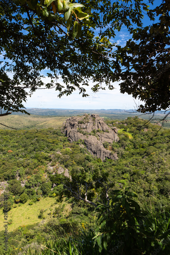 Beautiful aerial view of Serra do Cipo in Minas Gerais with forests and ...