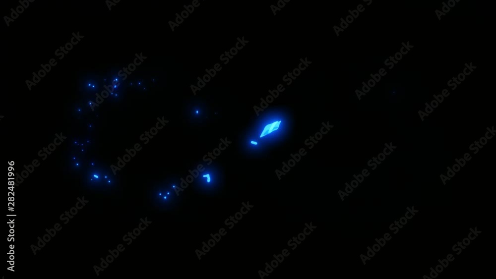 Magic Paint Stroke Shape Fx Animation/ 4k animation of an abstract ...