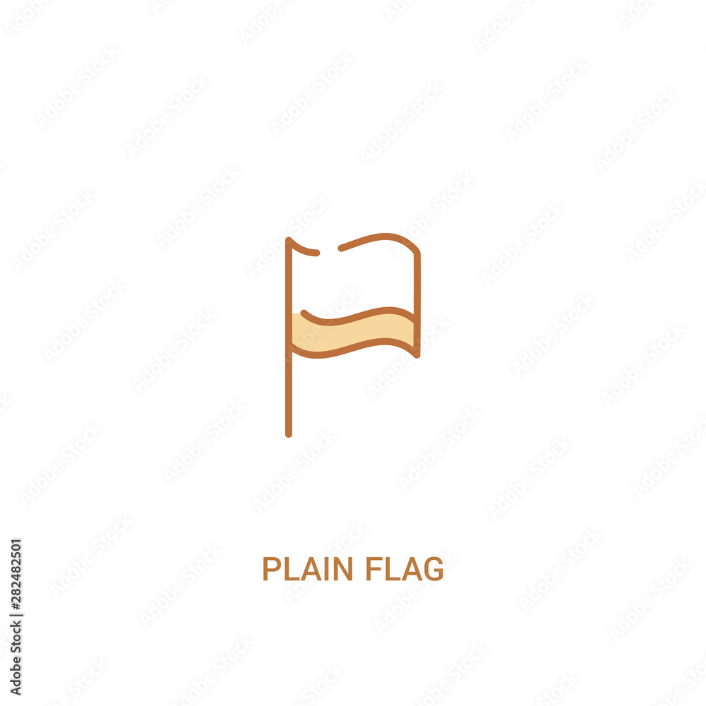 plain flag concept 2 colored icon. simple line element illustration ...