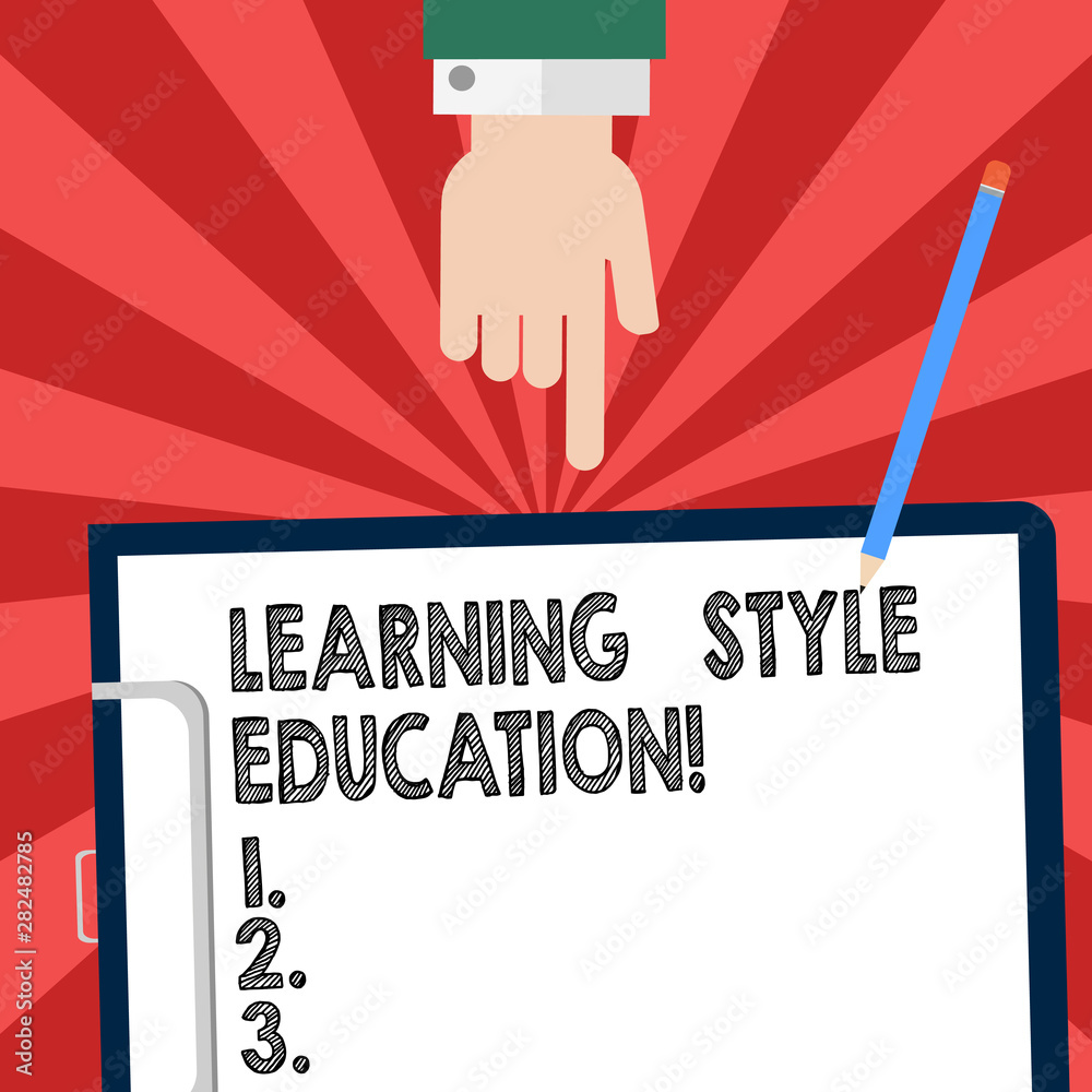 Handwriting text writing Learning Style Education. Concept meaning ...